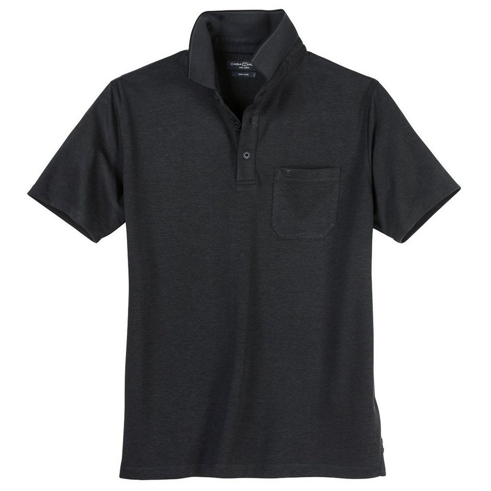 Casamoda Poloshirt Große Größen Poloshirt Easy Care Anthrazit Melange