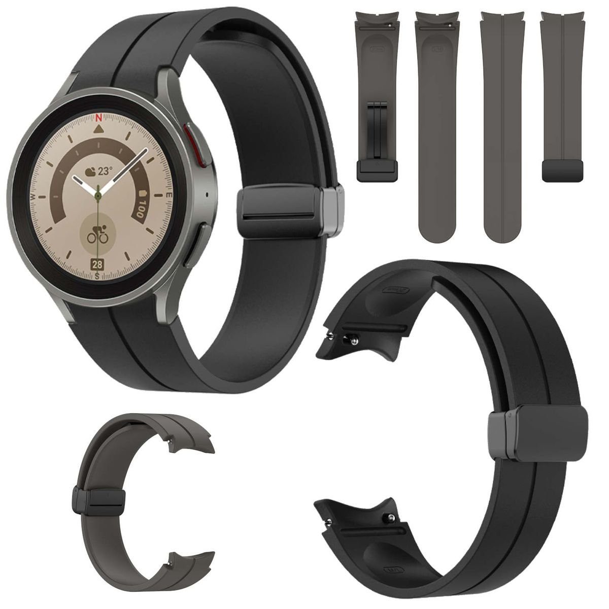 Wigento Smartwatch Armband Für Samsung Galaxy Watch 6 5 4 Normal Pro