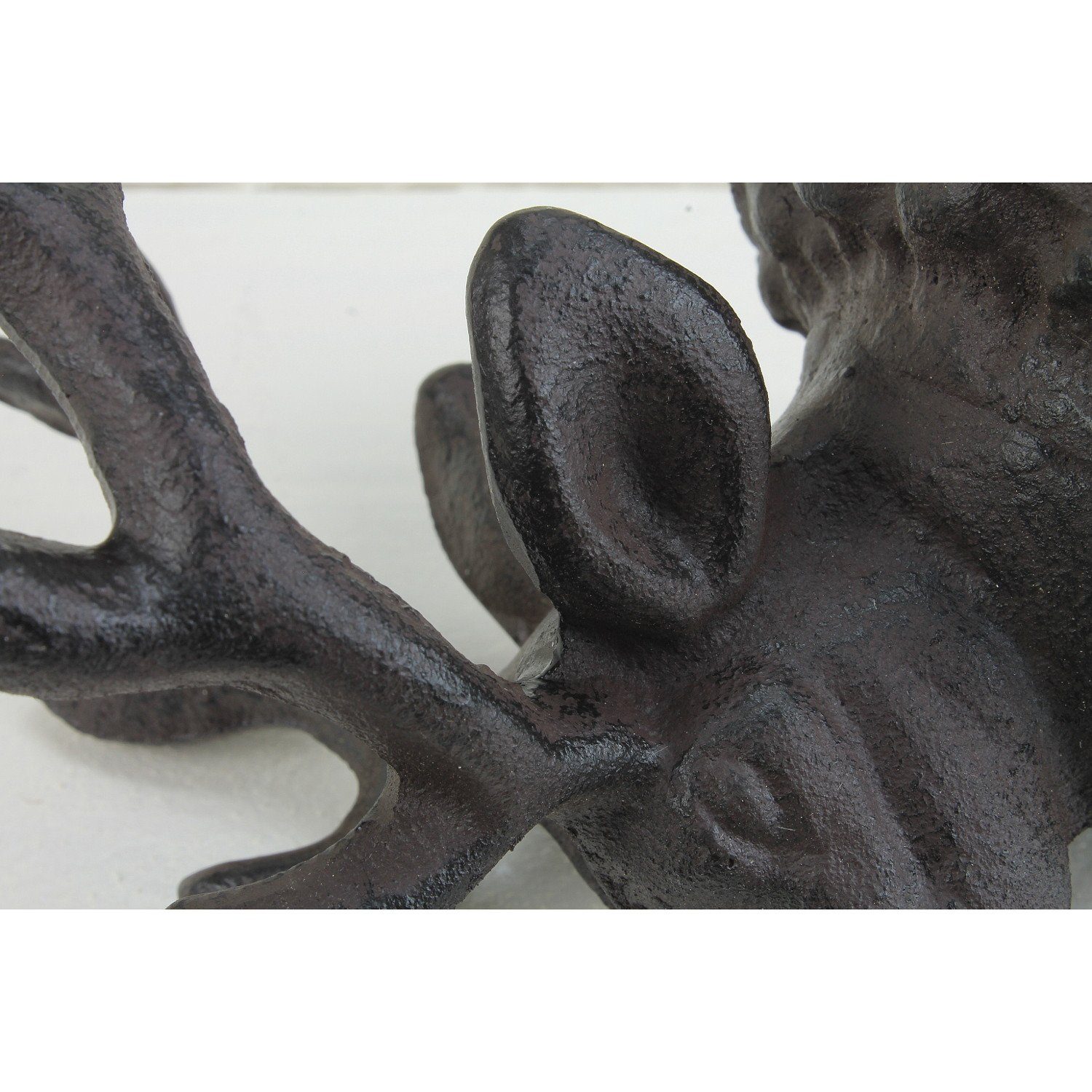 Macosa Home Wandhaken Hirsch Metall rund Vintage Rostfarben Landhaus ...