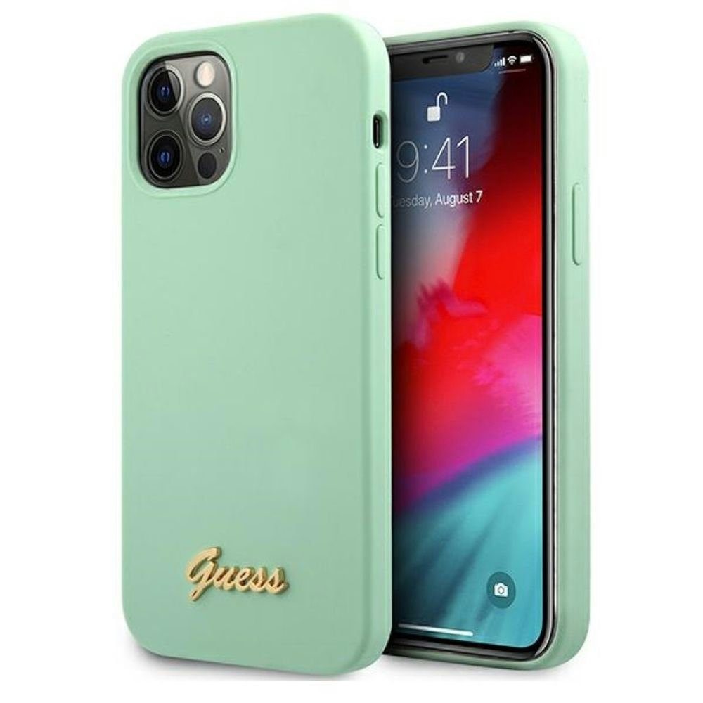 Guess Handyhülle »Guess Silikon Script Apple iPhone 12 Pro Max Grün ...