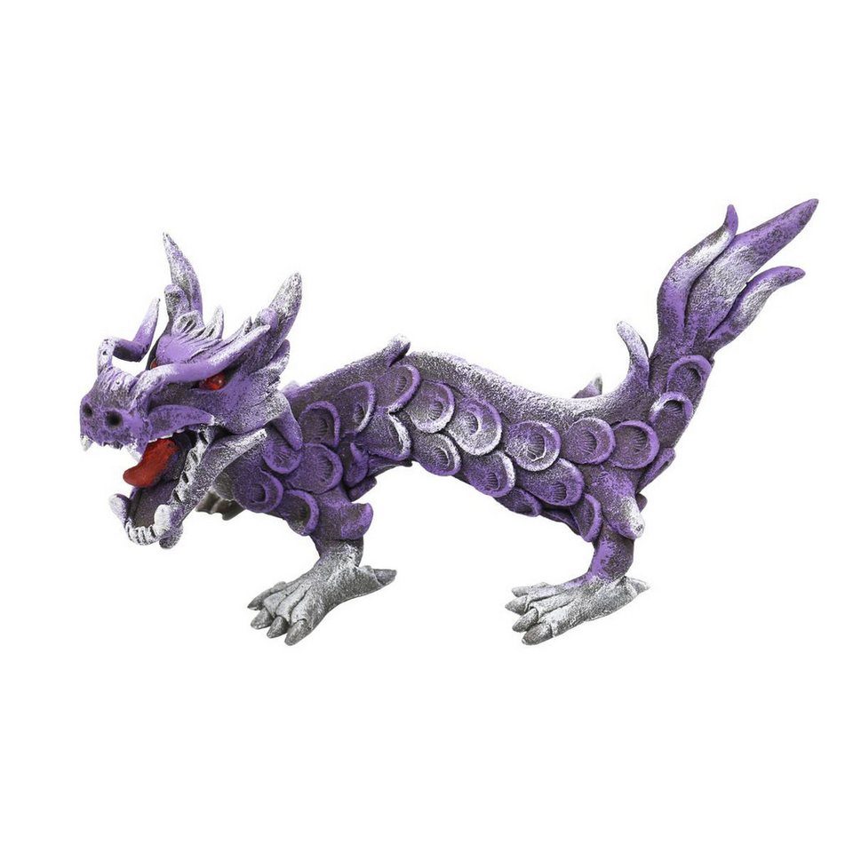Oriental Galerie Dekofigur Drache Holz Lila Klein 20 Cm 1 St