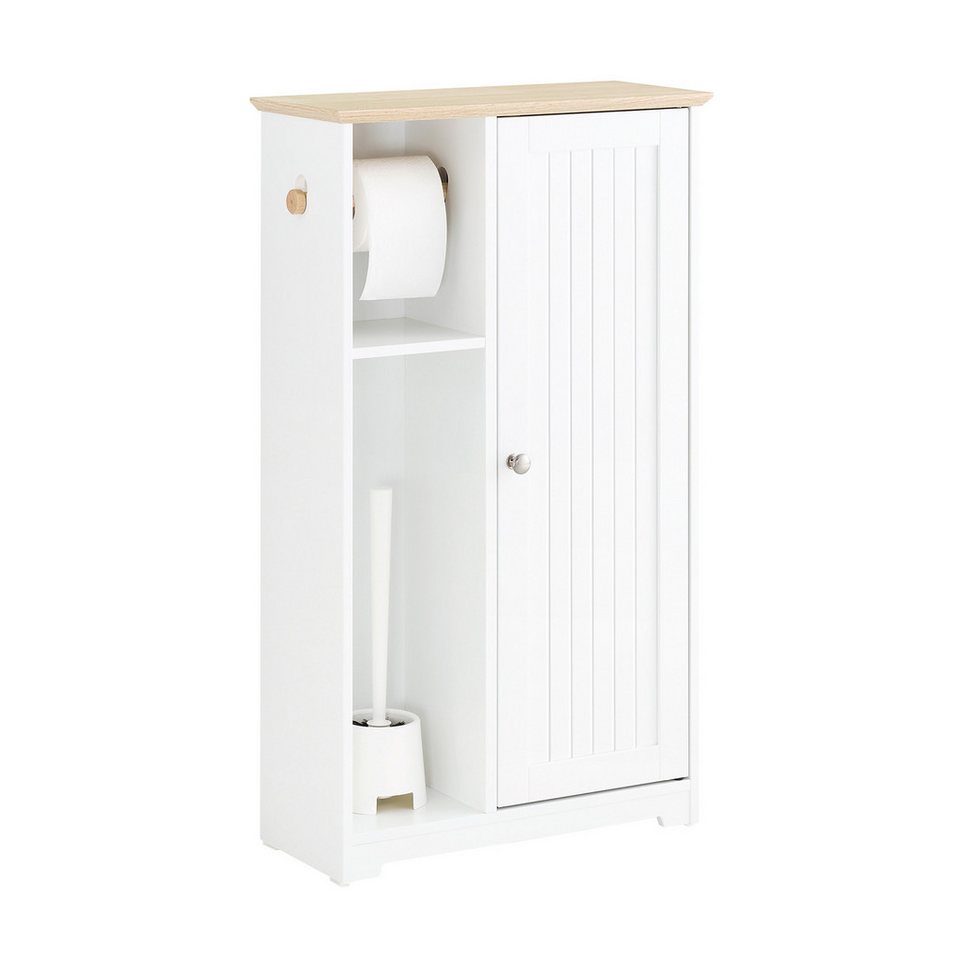 Sobuy Badkommode Bzr189 Badschrank Mit Toilettenrollenhalter