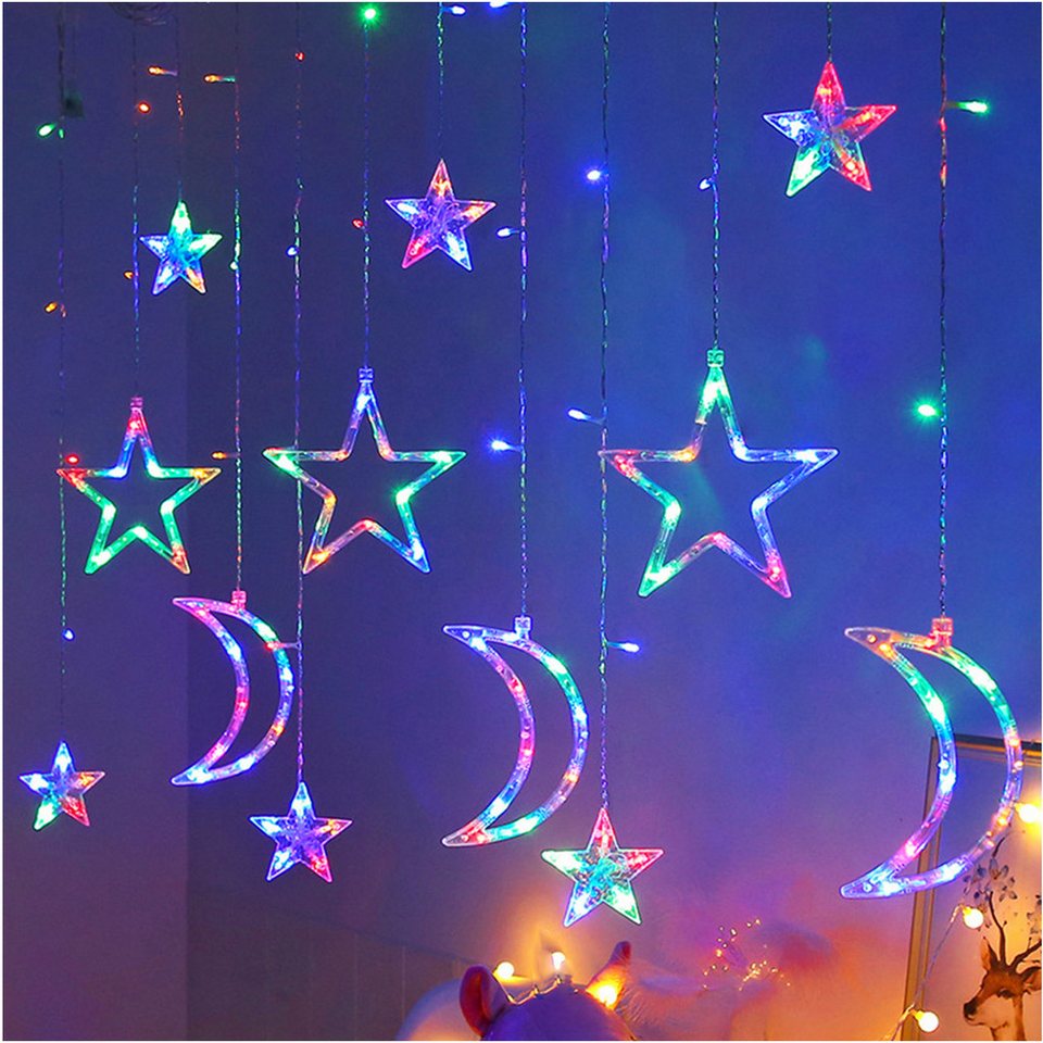 Sunicol Led Lichterkette Eid Mubarak Ramadan Led Lichtervorhangmit