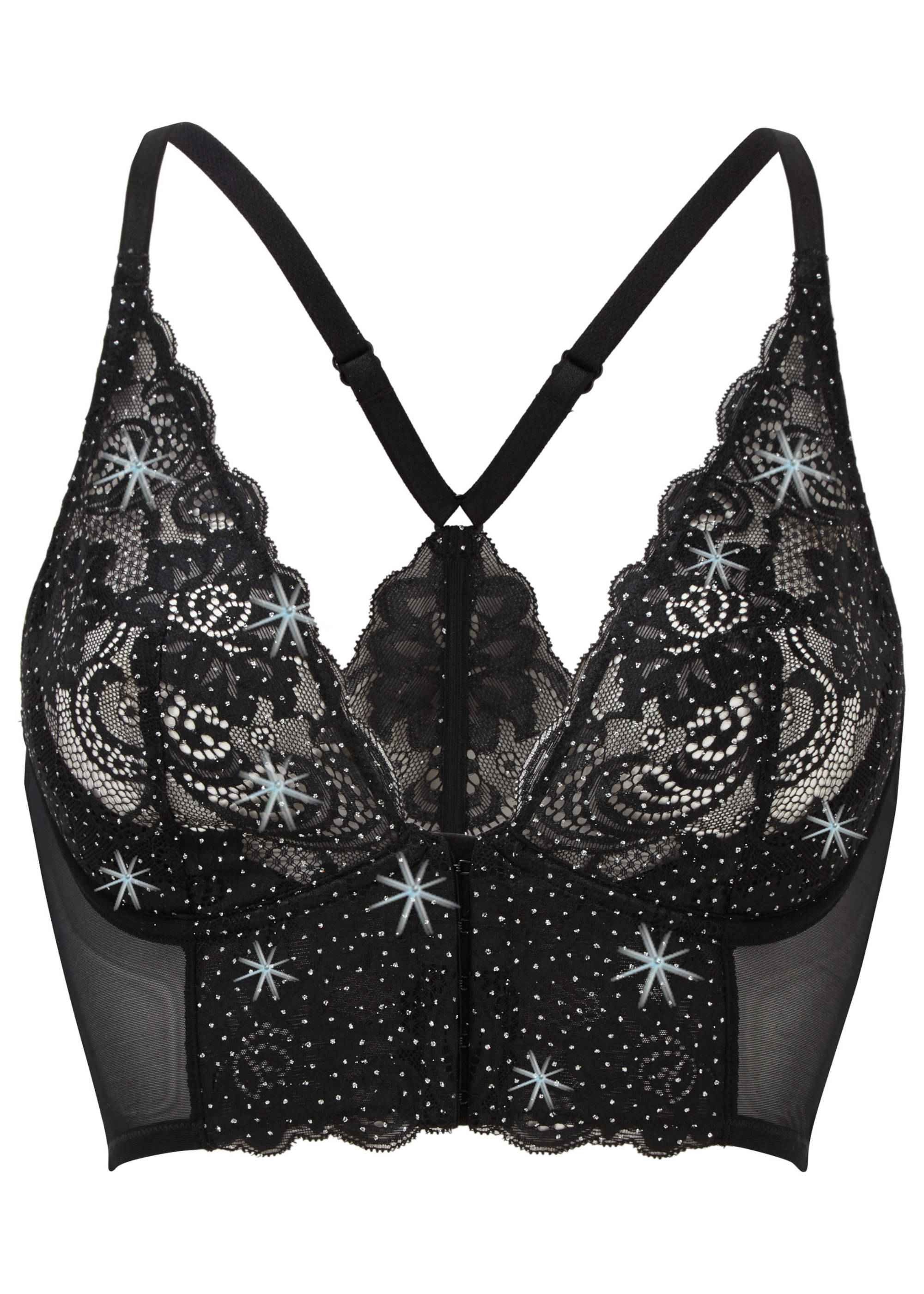 Gossard Longline-BH Glitter Longline V-Bügel BH mit Frontverschluss ...