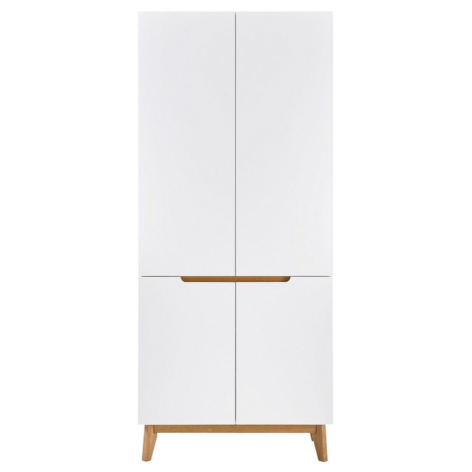 Expendio Garderobenschrank Celio 11 Weiß Matt Lackiert Beine
