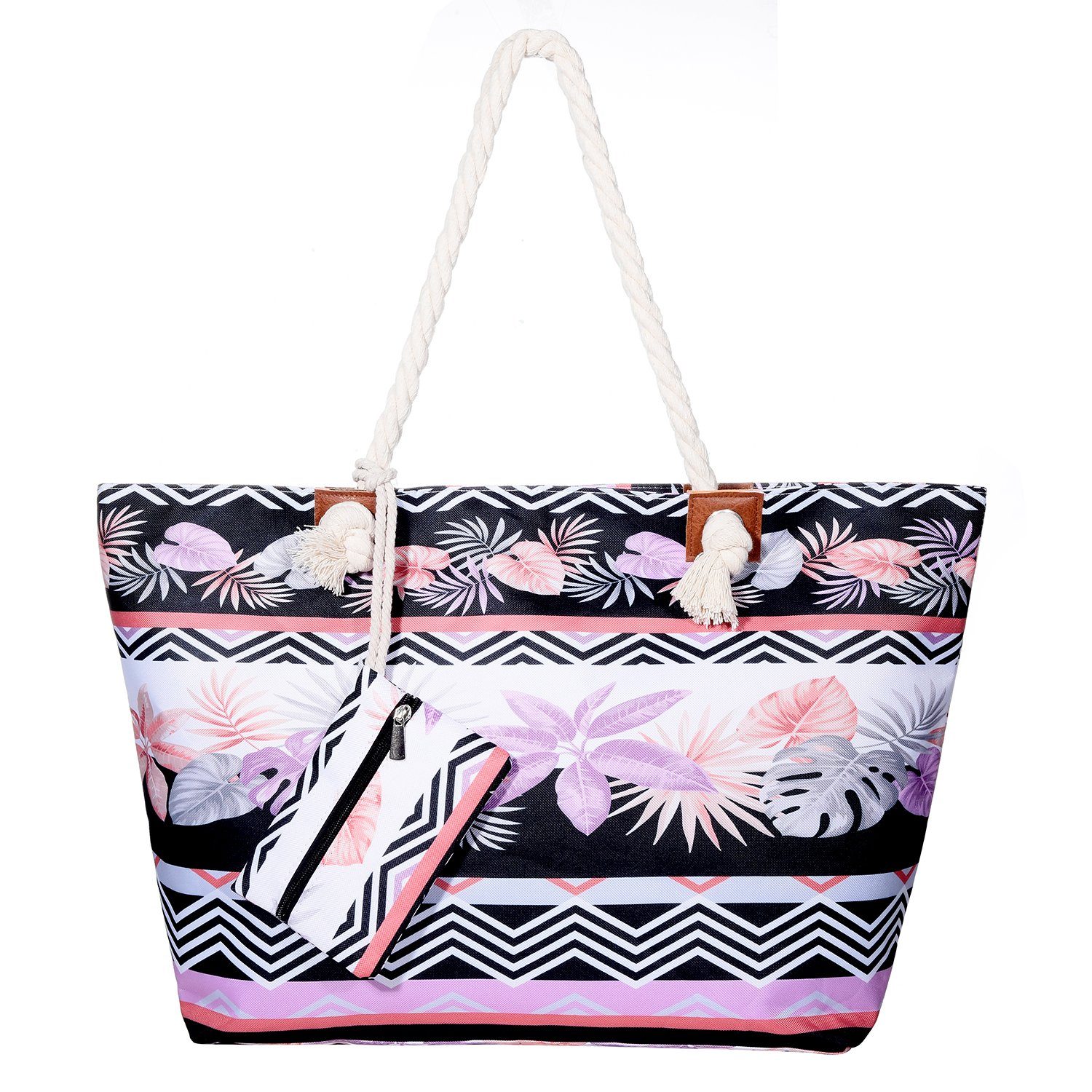 DonDon Strandtasche Shopper wasserabweisende Tasche (2-tlg), Große ...