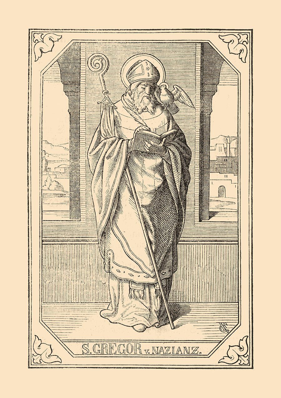Kunstdruck Der heilige Gregor von Nazianz der Jüngere Holzstich Sankt A4 1044, (1 St)