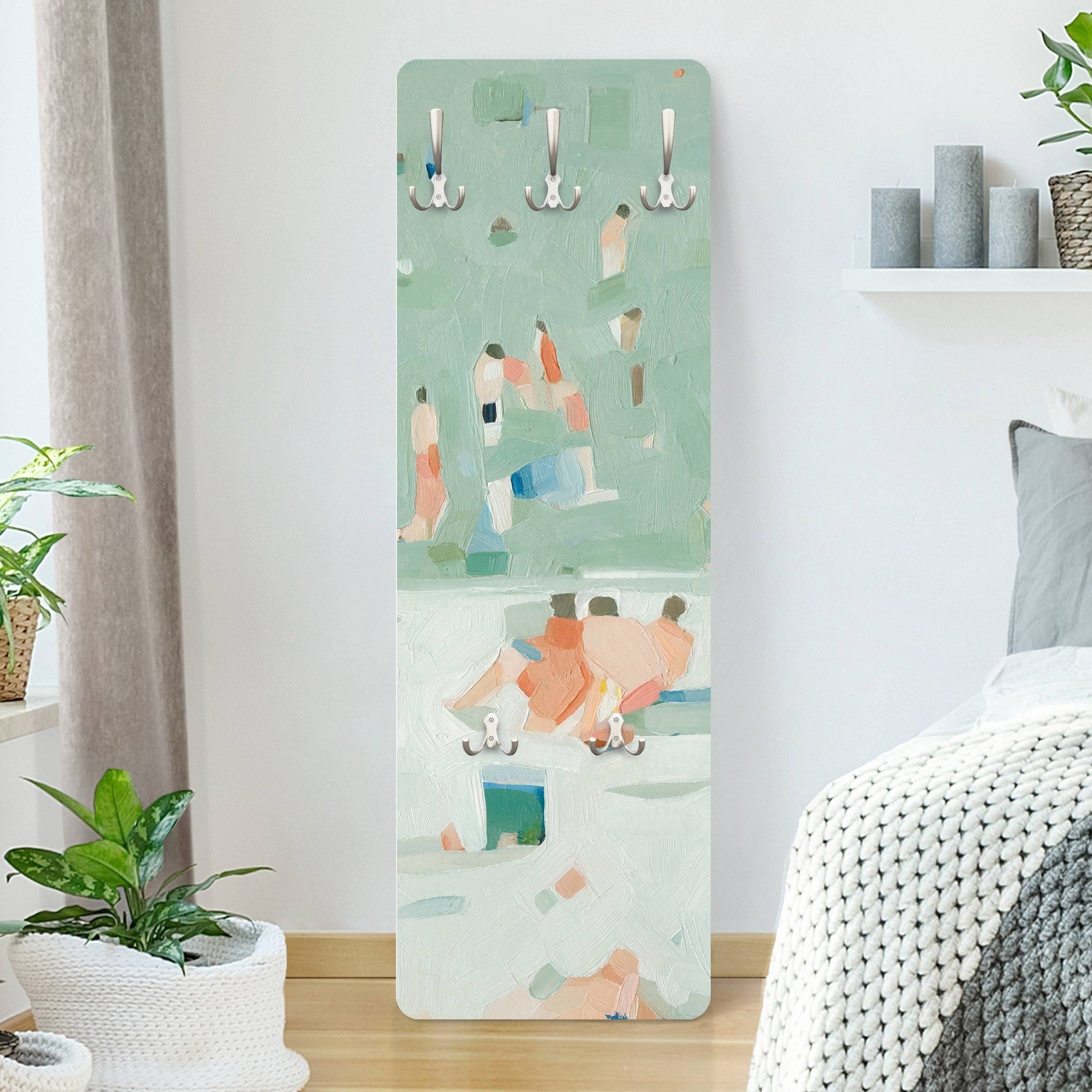 Bilderdepot24 Garderobenpaneel Türkis Abstrakt Kunst Menschen Natur