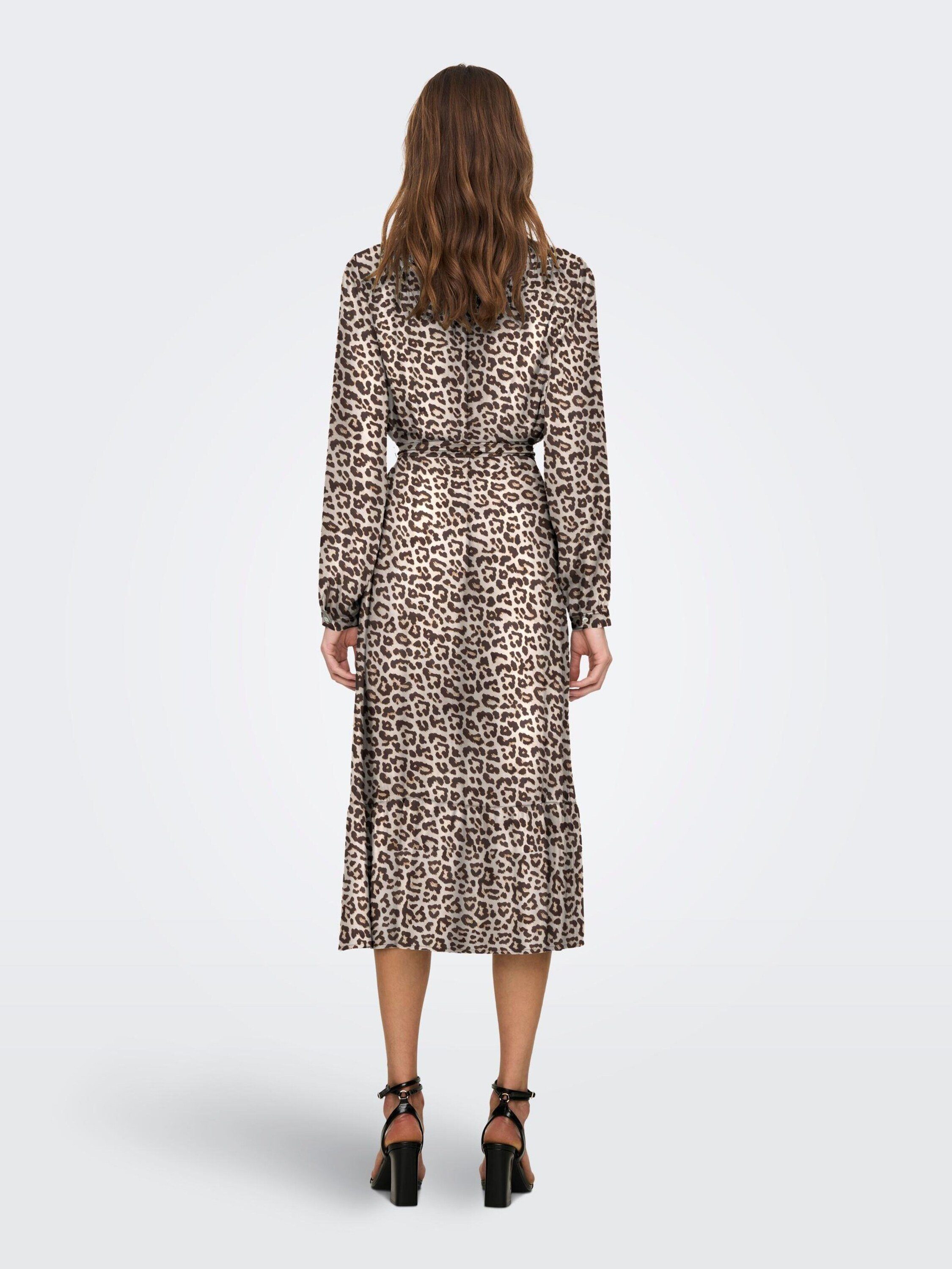 Only Blusenkleid Alma 1 Tlg Drapiertgerafft Volant Abgesteppter
