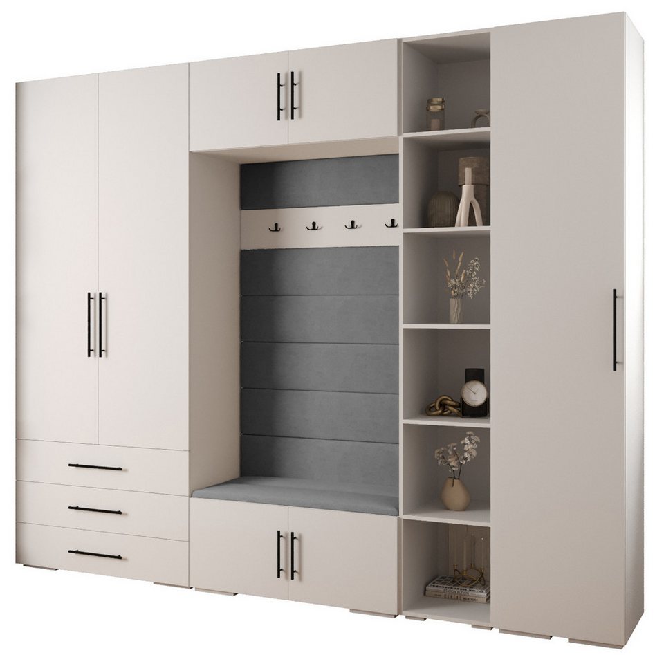 Abiks MÖbel Kompaktgarderobe Inova 3 Satz 11 Möbelset Garderobe Mit