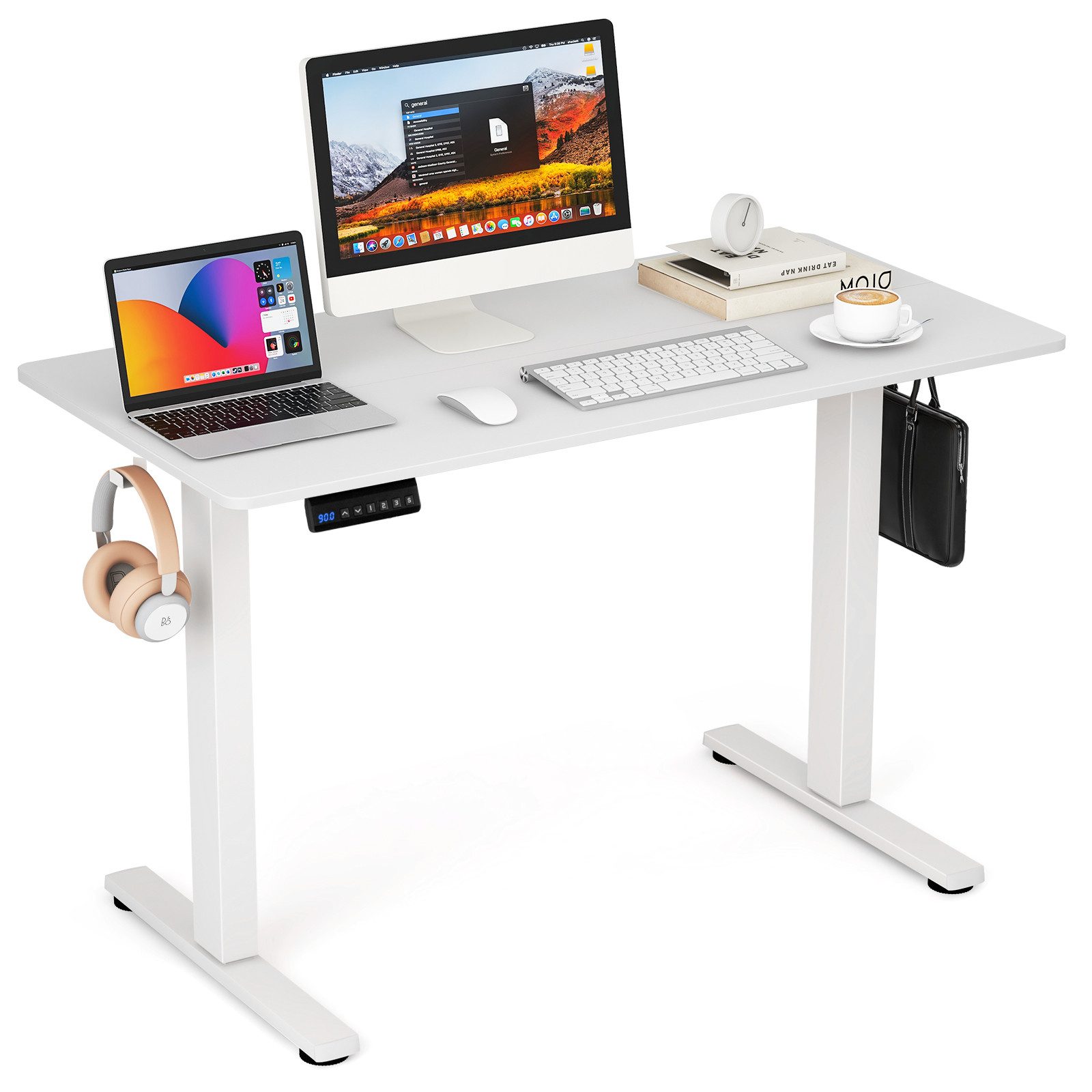 Costway Schreibtisch 73122cm Höhenverstellbar Mit Memory Funktion And 2