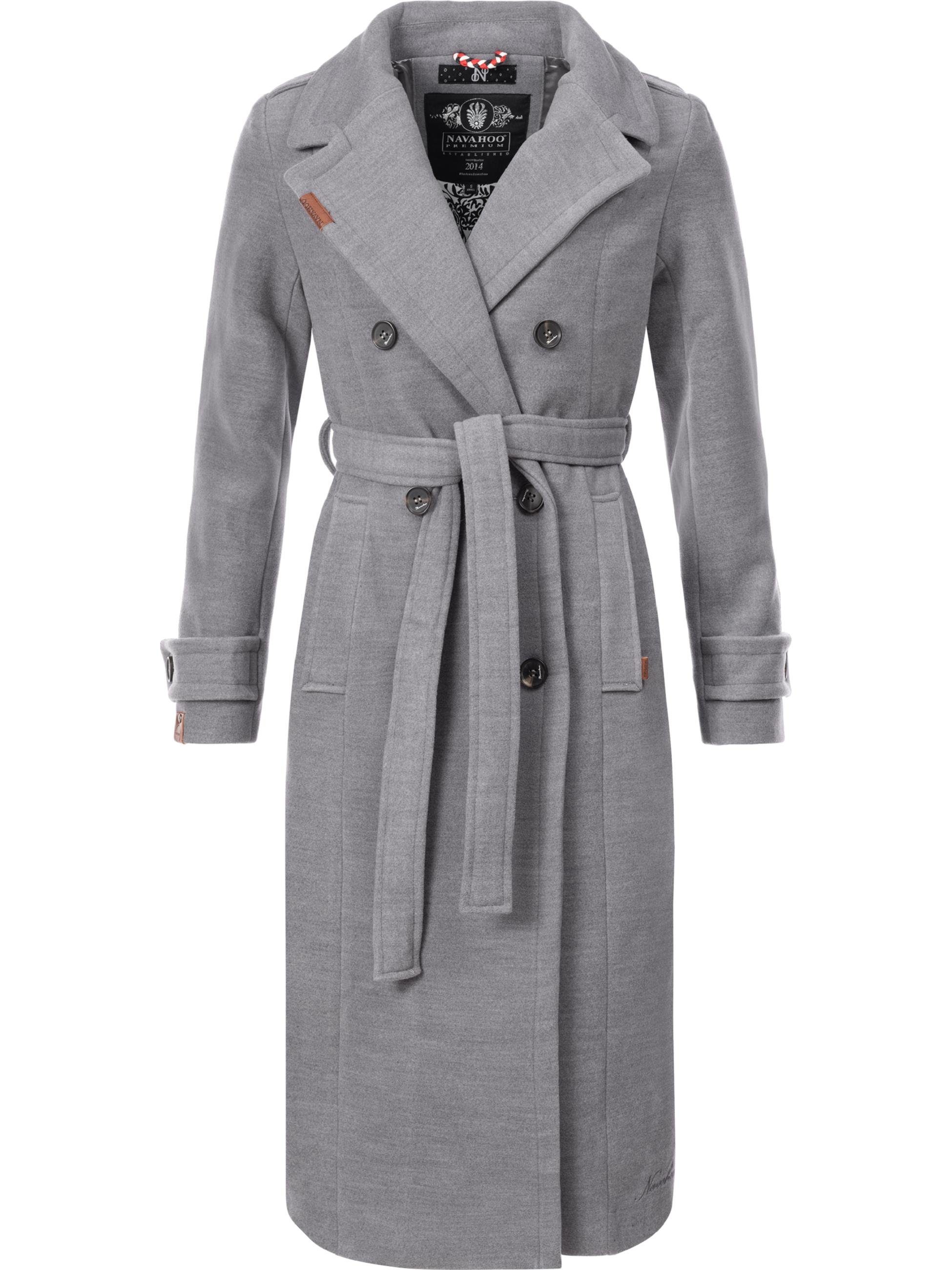 Navahoo Wintermantel Arnaa Edler Damen Trenchcoat In Wollmantel Optik