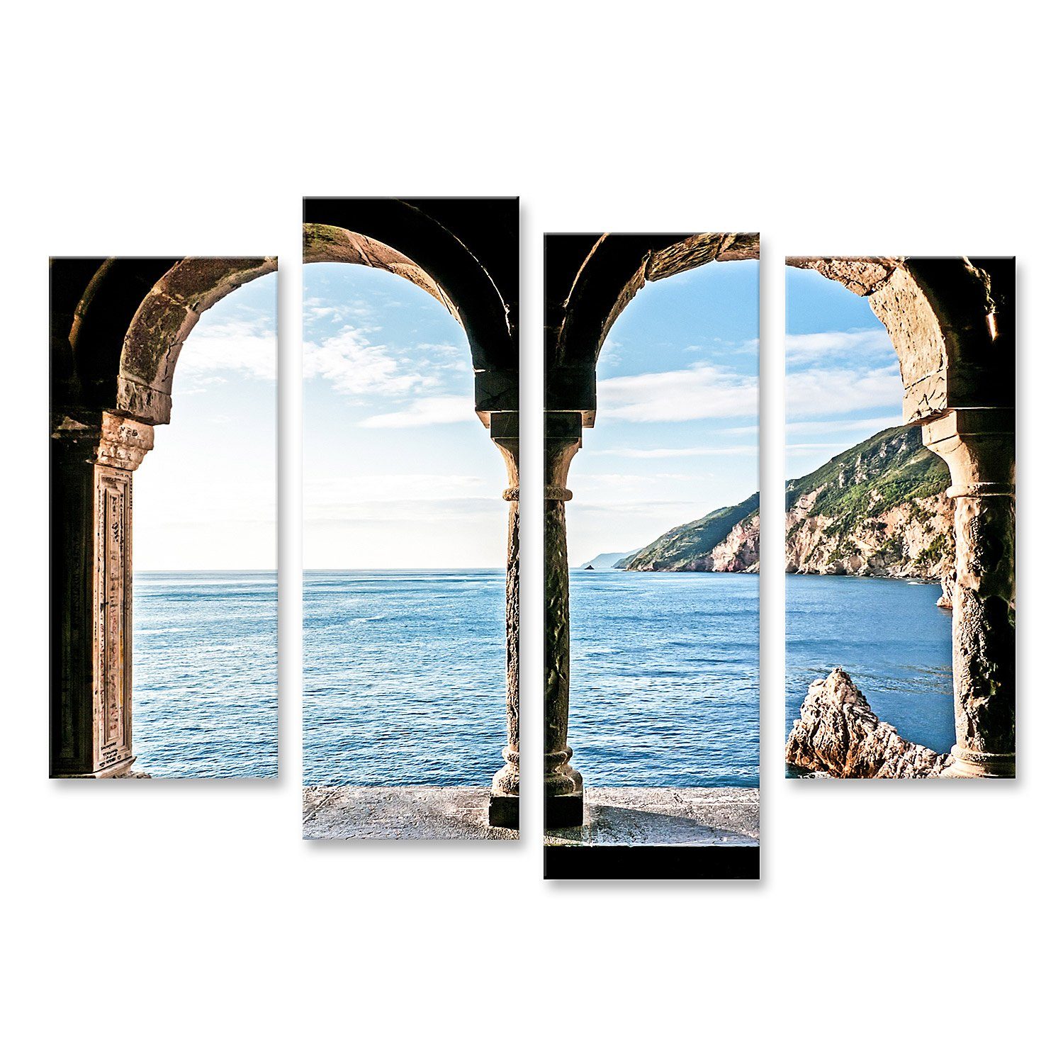 islandburner Leinwandbild Bild auf Leinwand Schöne Aussicht Auf Portovenere Italien Wandbild Le