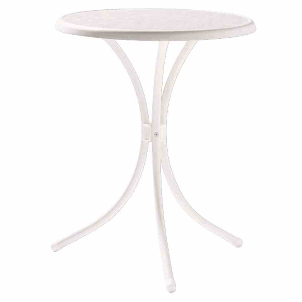 Gartentrends Bistrotisch 100, in weiß, Mecalit®-Pro, Stahl - 72x60cm (HxD)