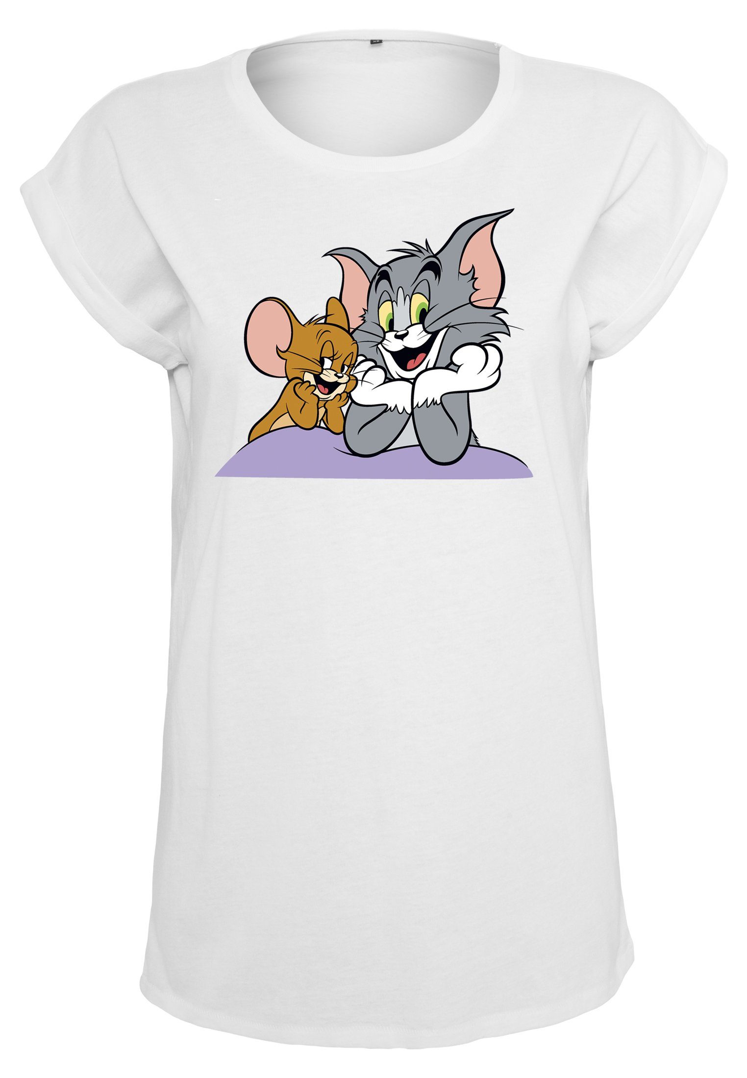 Merchcode Kurzarmshirt Merchcode Damen Ladies Tom & Jerry Pose Tee (1 ...