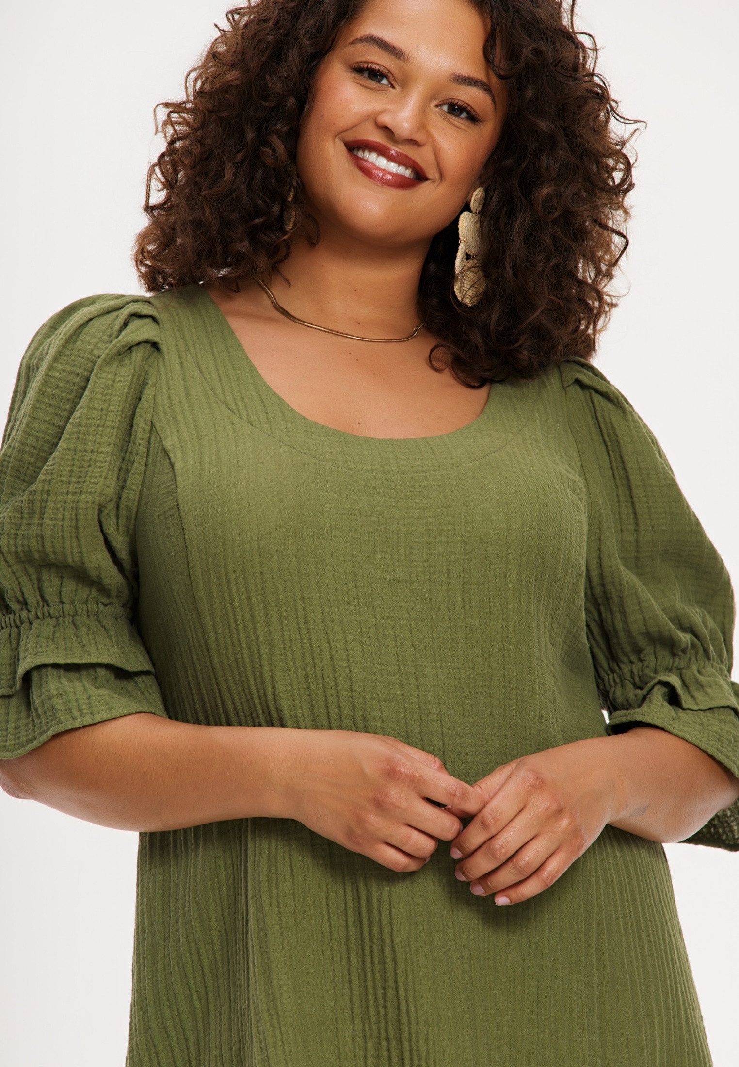 A Linien Kleid Groe Groen