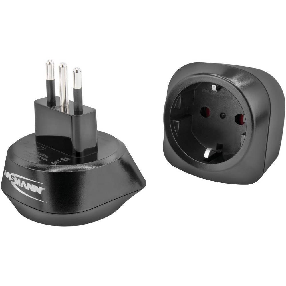 ANSMANN® Reisestecker Reiseadapter, Z.B. Italien Chile Syrien Malediven ...