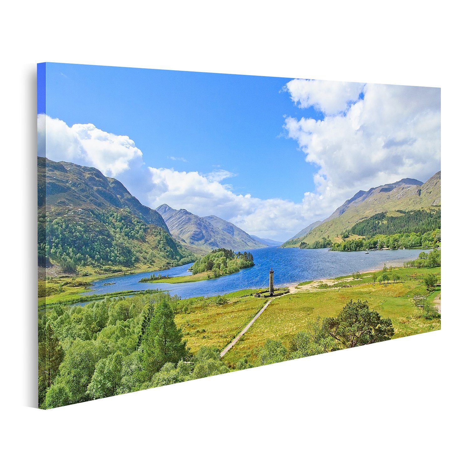 islandburner Leinwandbild »Bild auf Leinwand Glenfinnan Loch Shiel See Highlands Schottland Wandb«