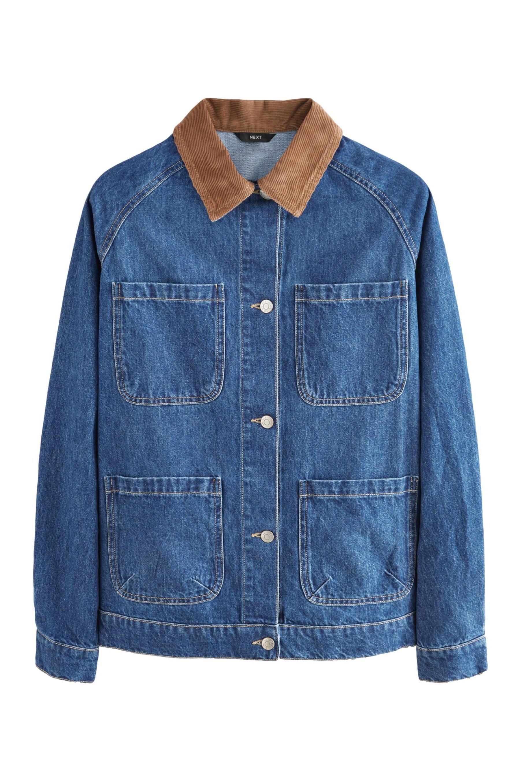 Next Jeansjacke Jeansjacke Mit Vier Taschen Und Cordkragen 1 St