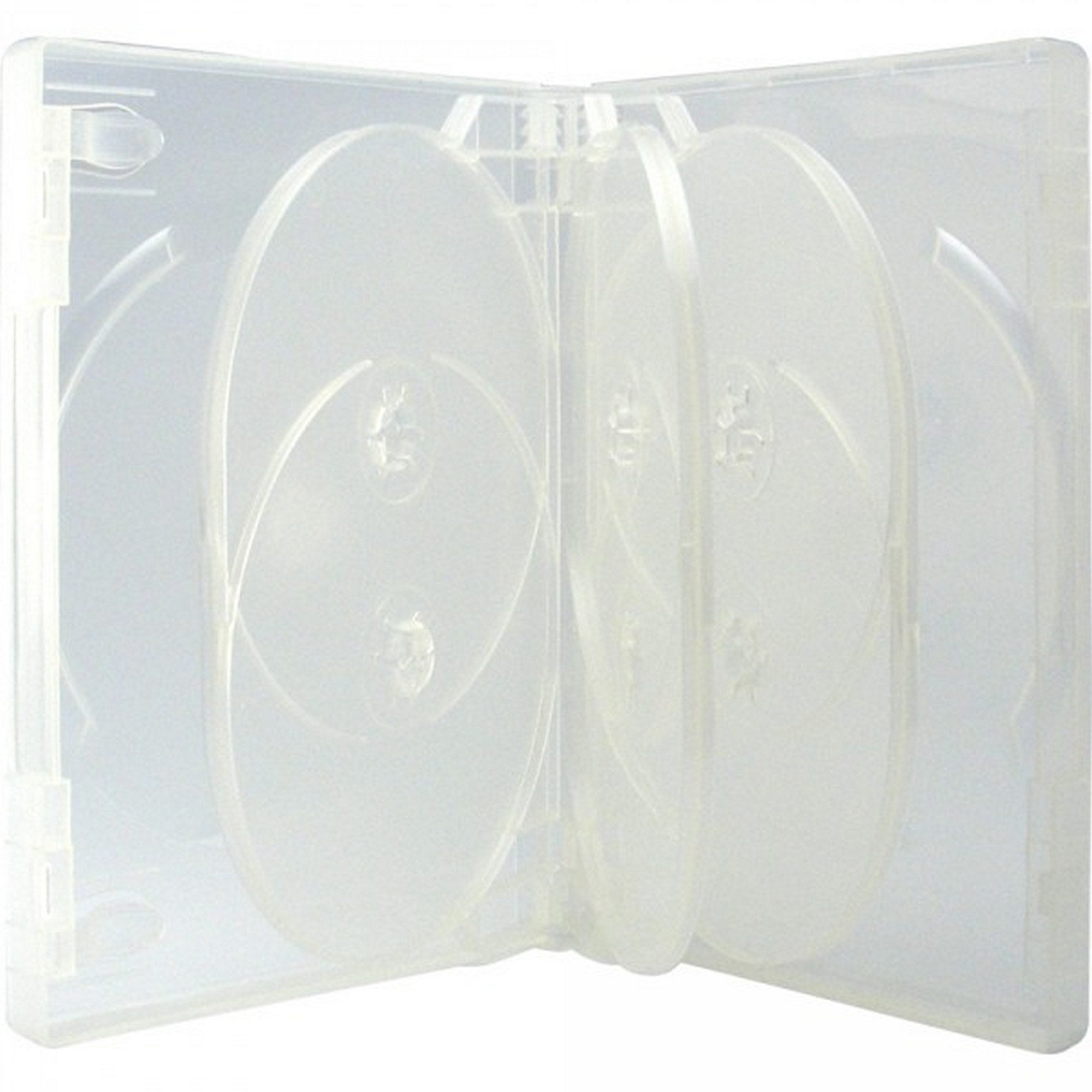 Livepac Office DVD-Hülle 25 DVD Hüllen / Farbe: transparent / 8er 8fach DVD Box