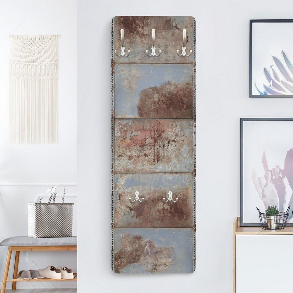 Bilderdepot24 Garderobenpaneel Design Shabby Muster Retro Vintage