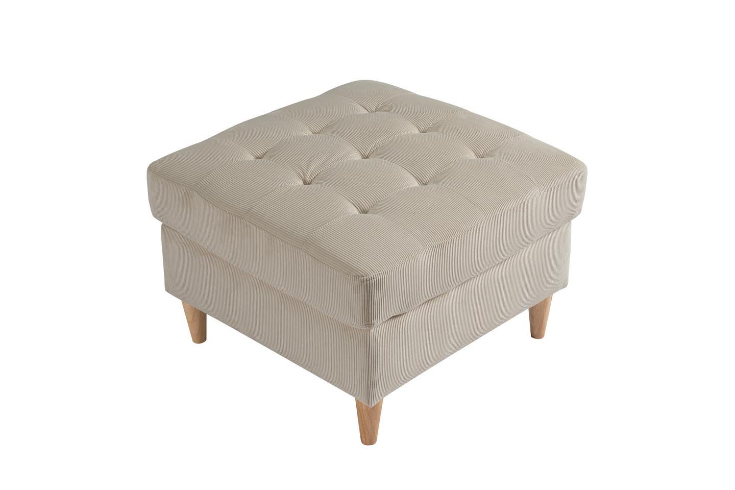 ebuy24 Pouf Marino Pouf Samt sandfarben., Sitzpouf