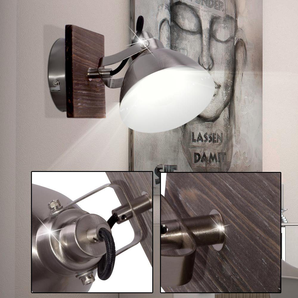 Etc Shop Wandleuchte Wand Lampe Strahler Spot Beleuchtung Holz Lese