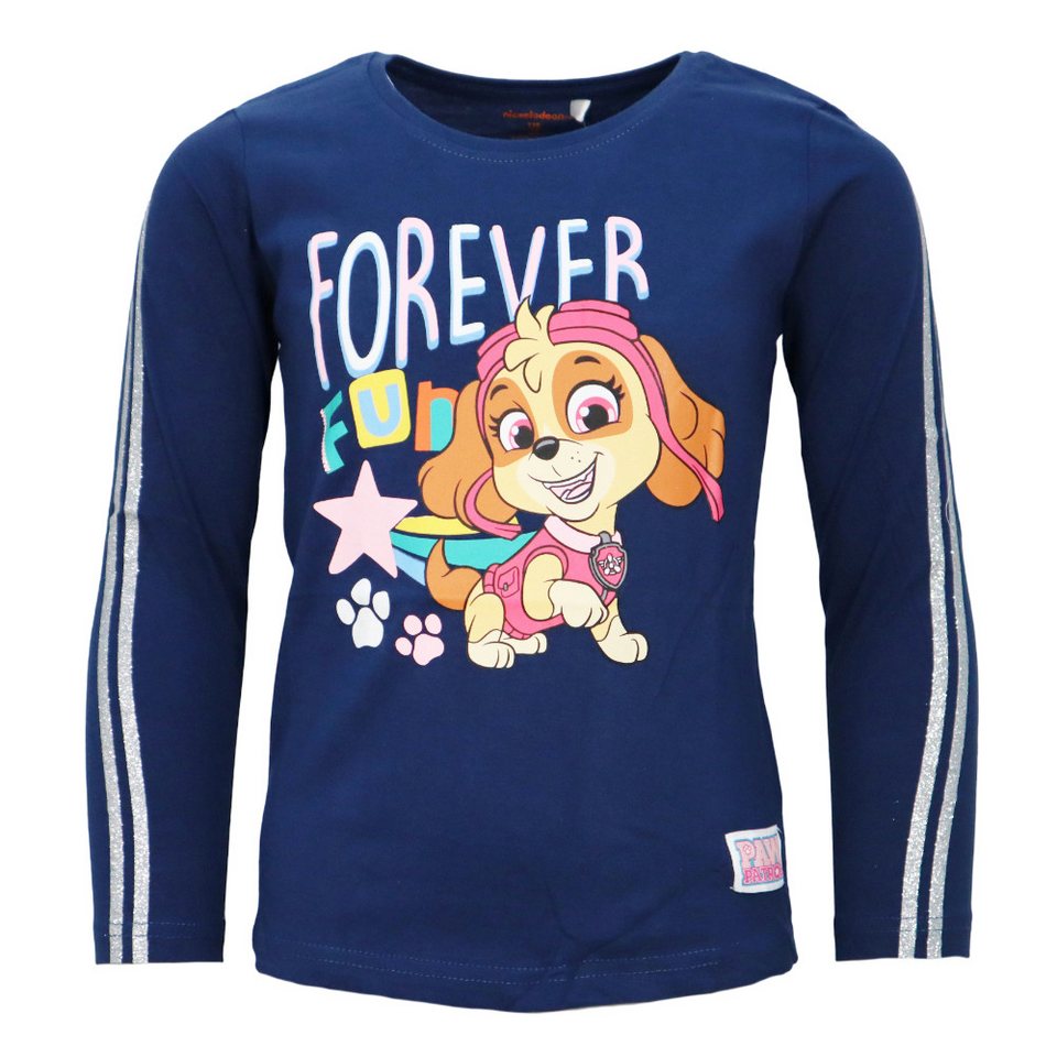 Paw Patrol Langarmshirt Paw Patrol Skye Kinder Mädchen Langarmshirt