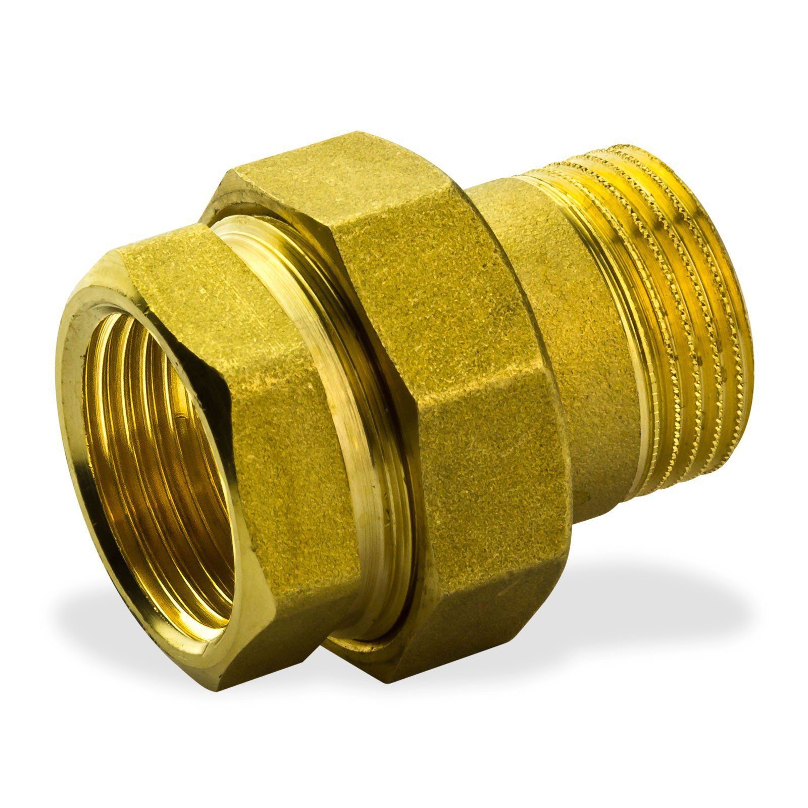 General Fittins Gewindefitting Messing Fitting Verschraubung 1 1/2 Zoll IG/AG DN40