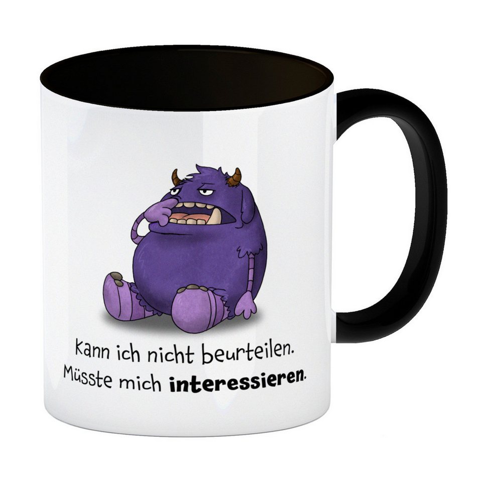 Speecheese Tasse Freches Monster In Lila Kaffeebecher In Schwarz Mit
