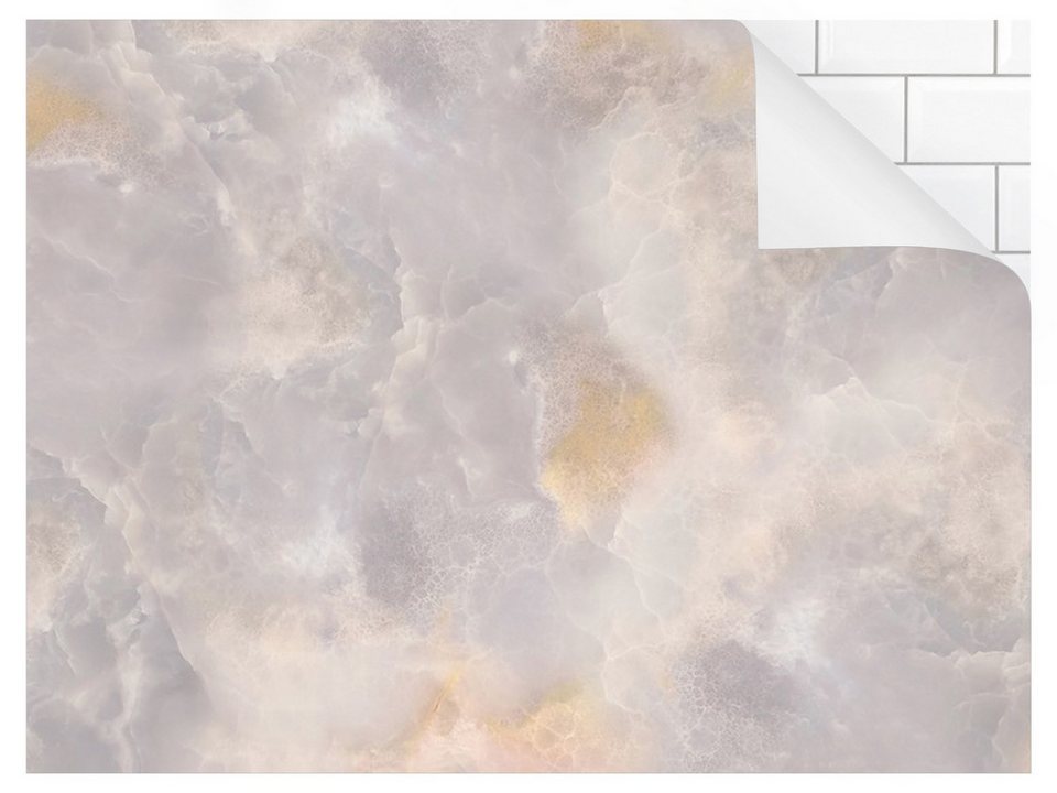 Bilderdepot24 Küchenrückwand Grau Dekor 3d Optik Muster Steinoptik Onyx