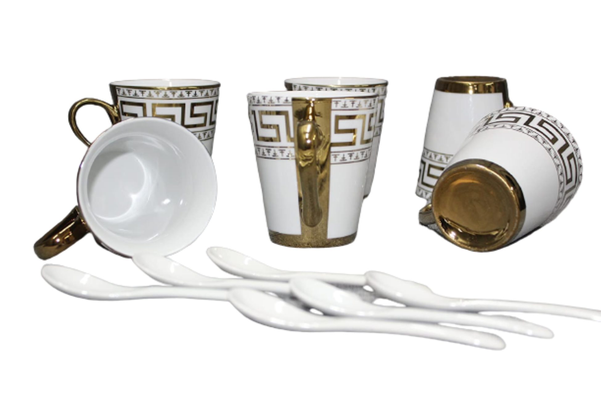 Cinar Kaffeeservice 6er Set Dickwandige Kaffeetassen Aus Porzellan 6