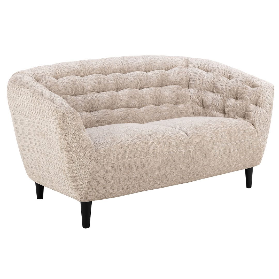 ebuy24 Sofa Ria Sofa 2-Sitzer Chenille beige., Couch