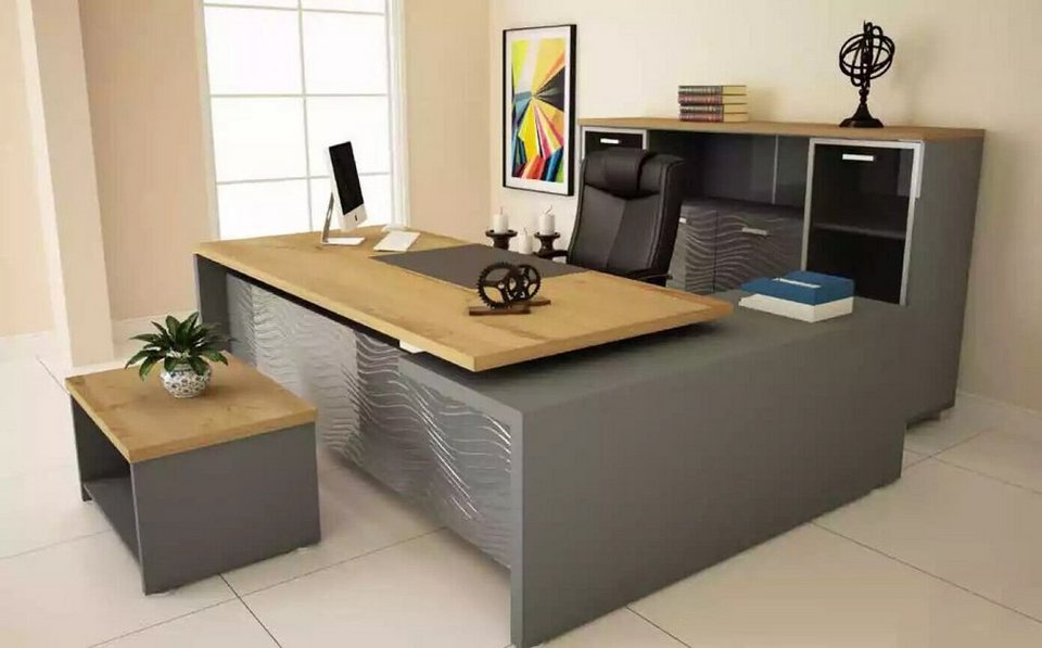 Jvmoebel Schreibtisch Komplettes Büro Set Schreibtisch Kommode