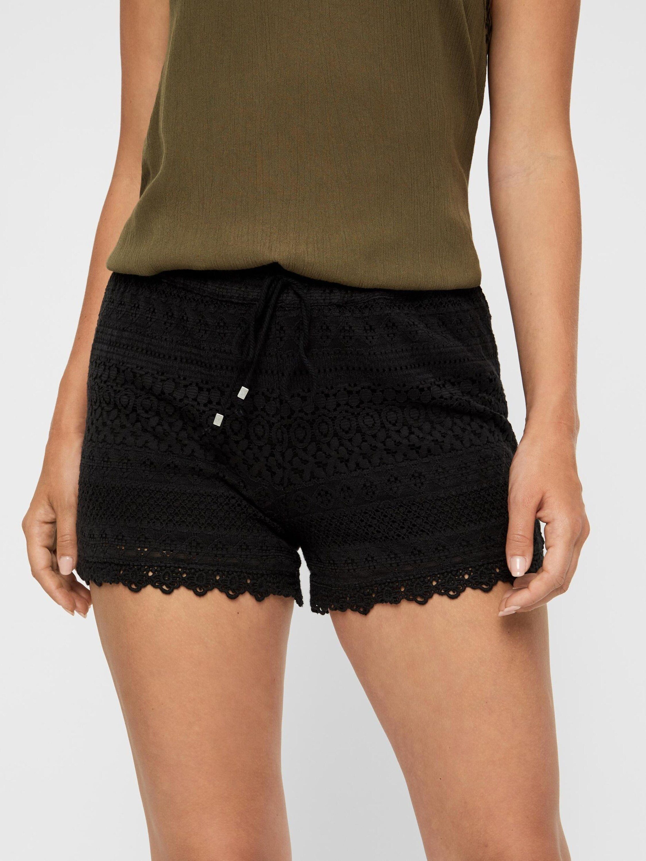 Vero Moda Shorts Honey (1-tlg) Spitze, Drapiert/gerafft, Strukturierter Griff