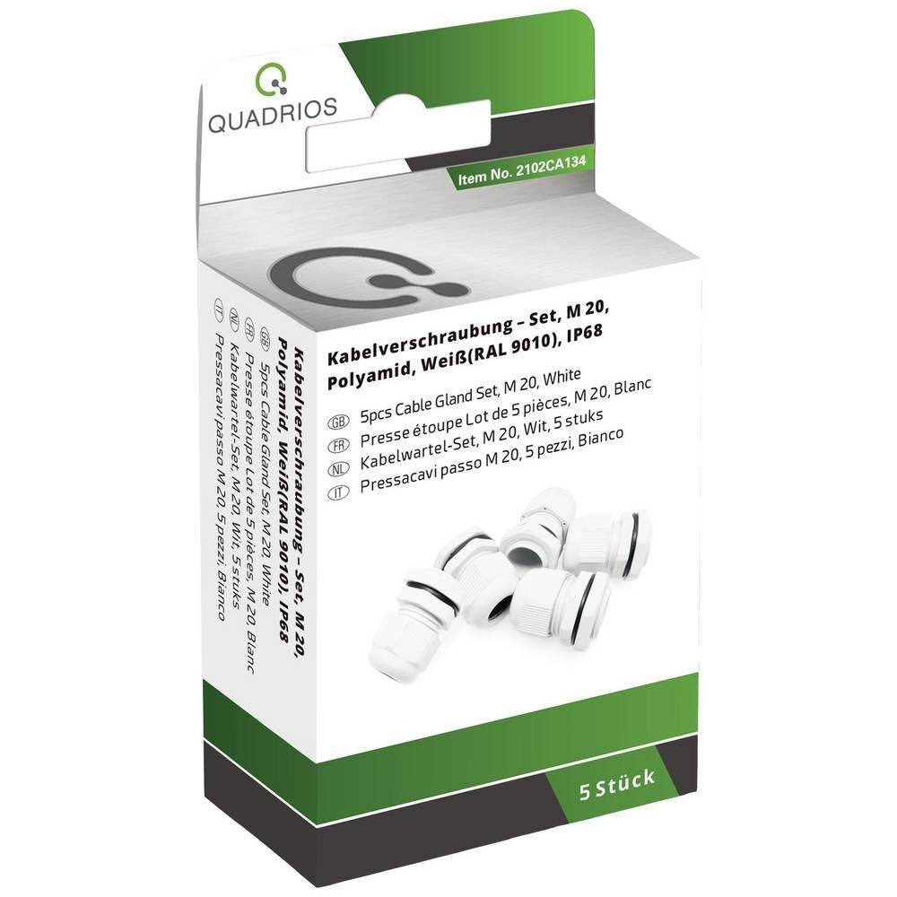 Quadrios Kabelsockel Mini-Kabelverschraubungs-Sortiment, - M 20 / 5 ...