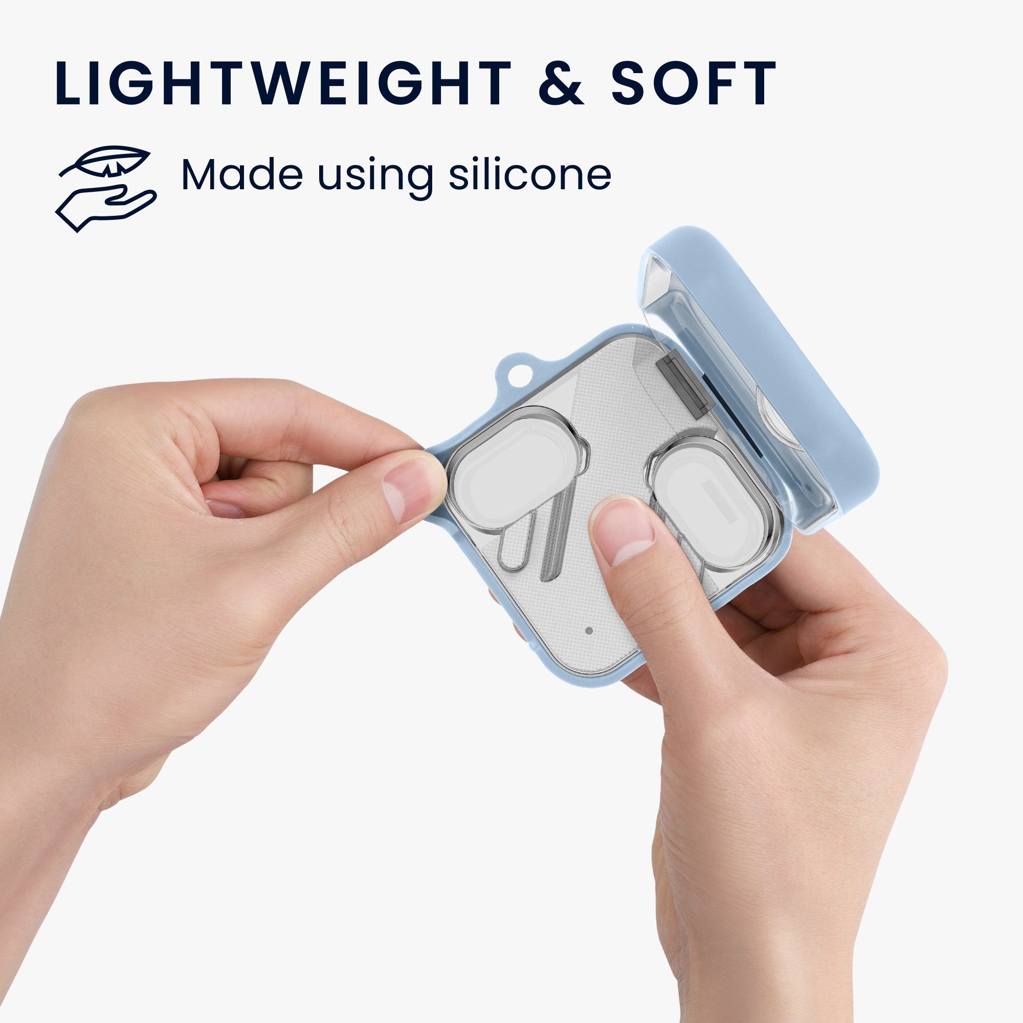 kwmobile Etui Schutzhülle für Nothing Ear (1) Hülle, TPU Silikon Case ...