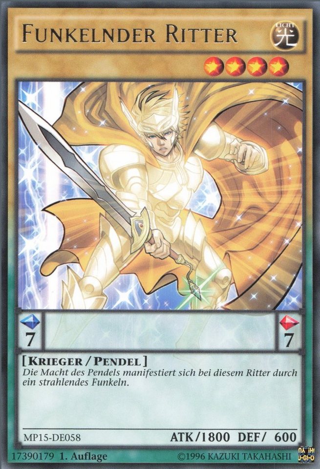 Recollectibles Sammelkarte Yugioh Karte Funkelnder Ritter Deutsch Yu