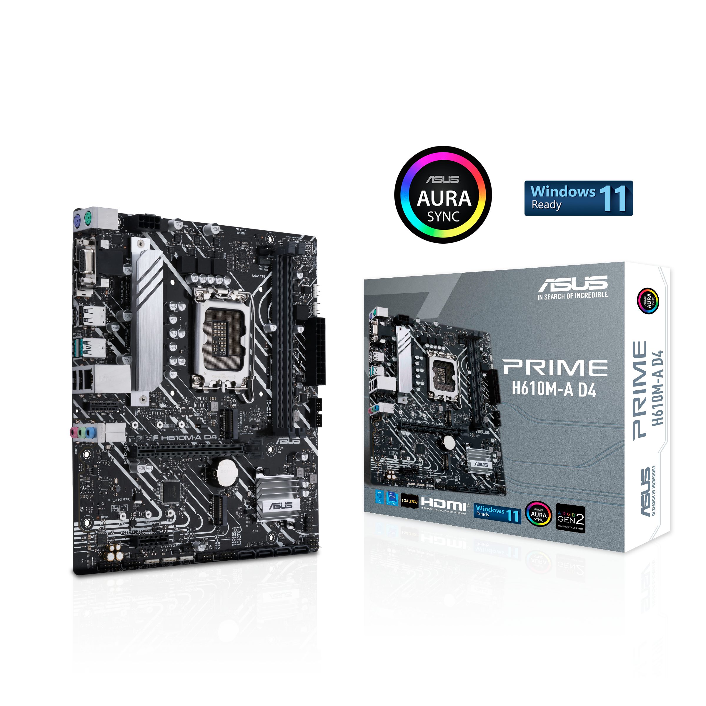Asus PRIME H610M-A D4 Mainboard, Umfassende Kühlung: VRM-Kühlkörper ...