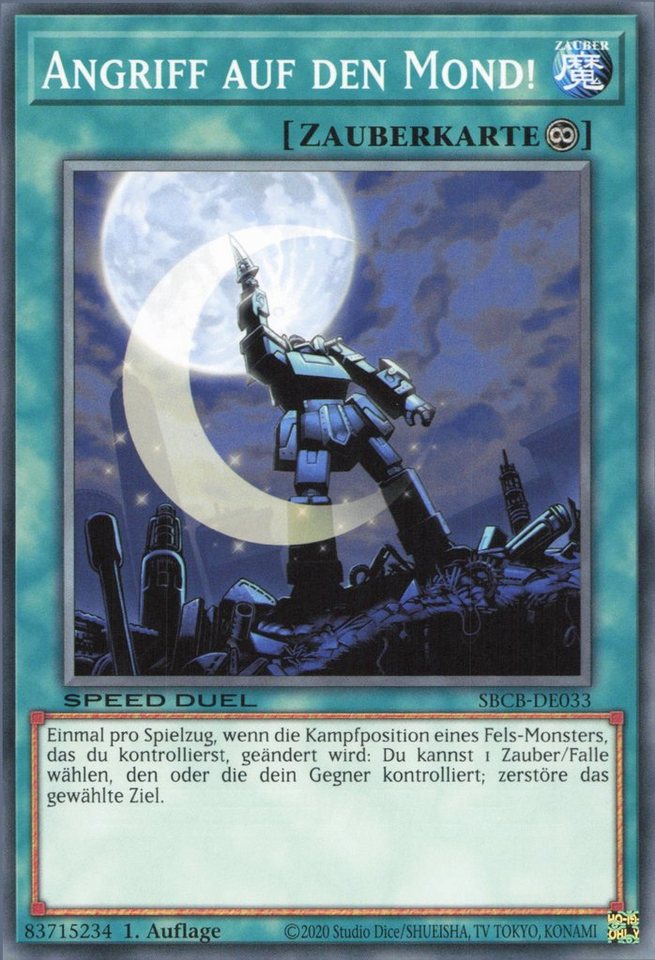 Recollectibles Sammelkarte Yugioh Karte Angriff Auf Den Mond Deutsch