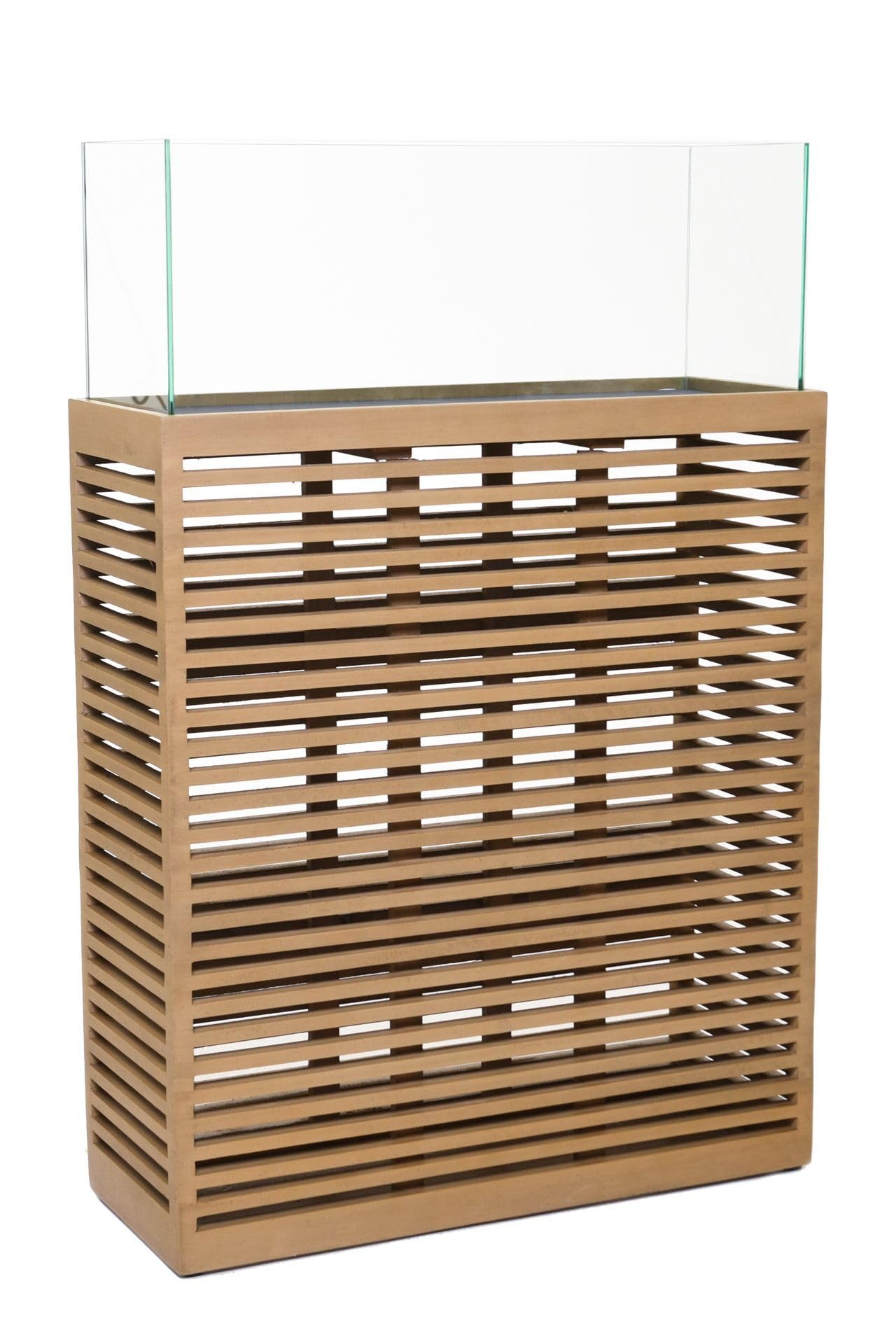 Vivanno Bodenwindlicht Windlichtsäule Windlicht Holz Braun Mit