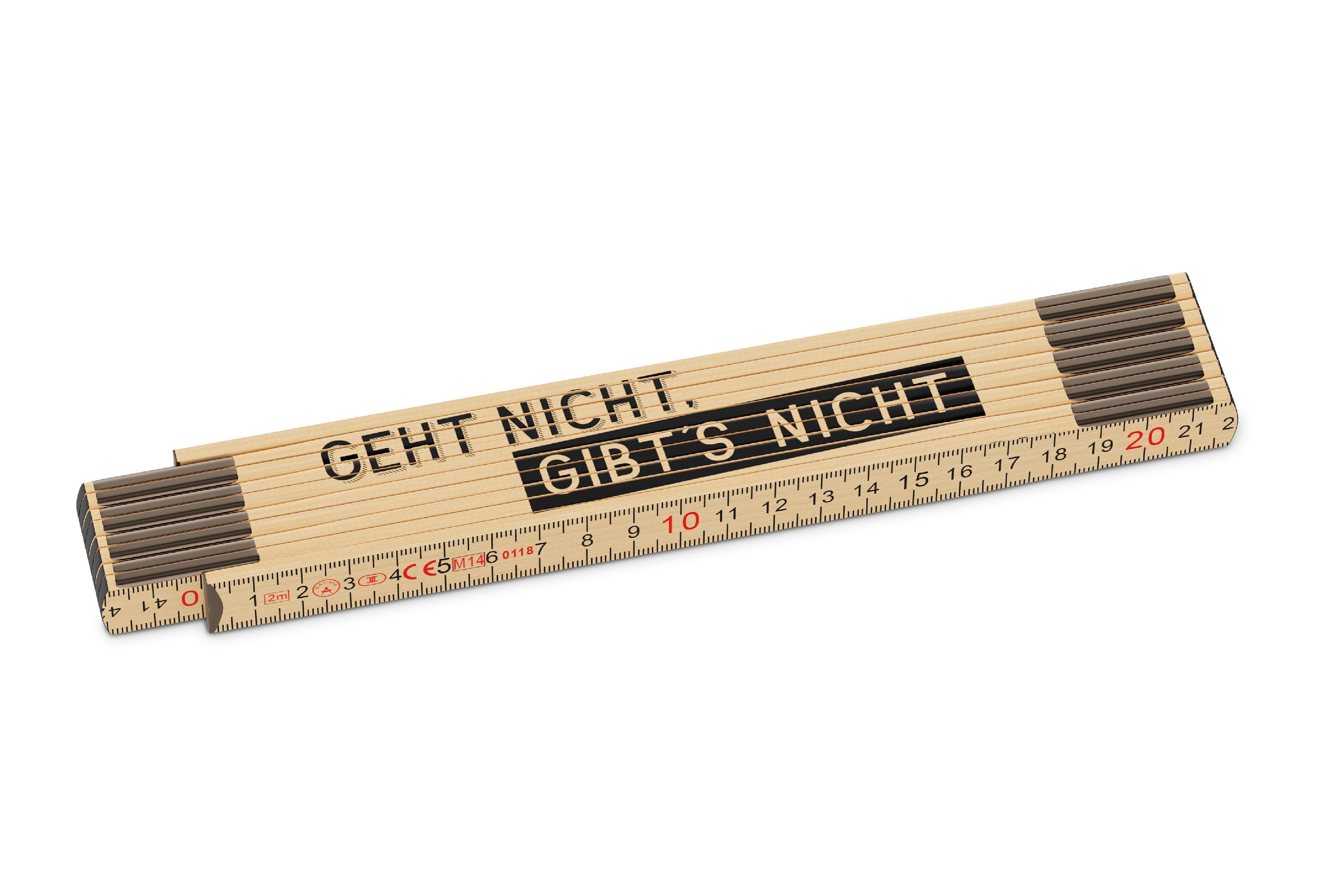 La Vida Zollstock Zollstock Meterstab Holz Gliedermaßstab Männer Geschenk für Dich)