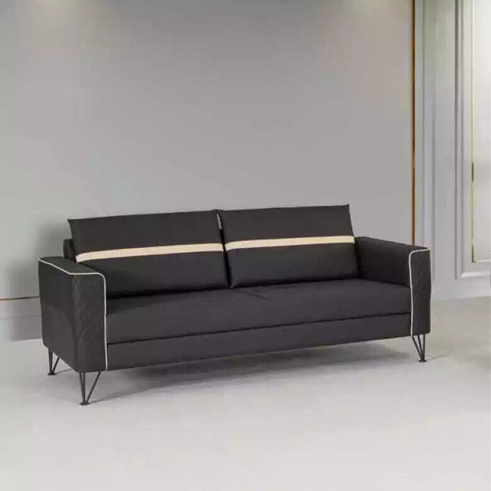 Jvmoebel Sofa Arbeitszimmer Sofa Couch 3 Sitzer Polster Stoff Textil