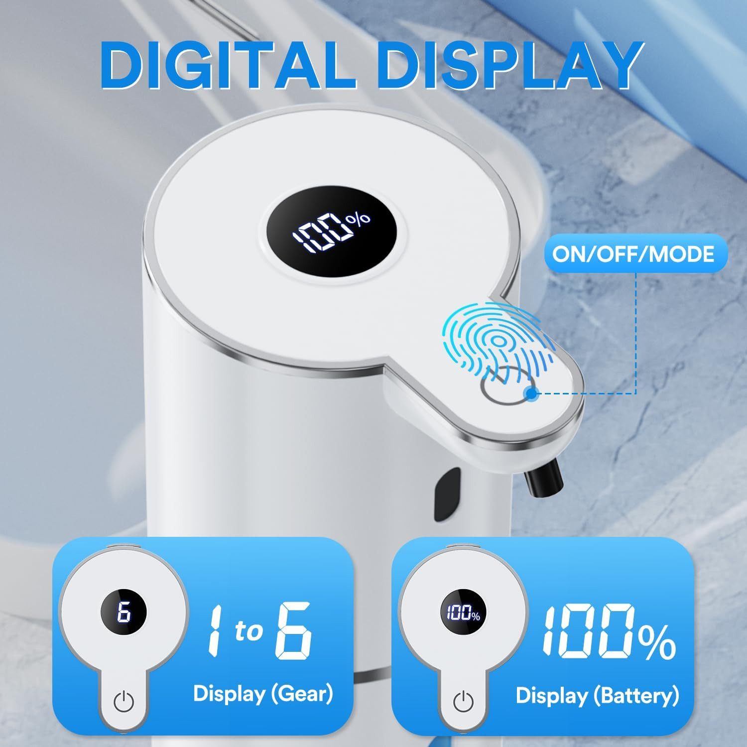 Forrlite Seifenspender Automatisch mit digitaler Anzeige, (380ml ...