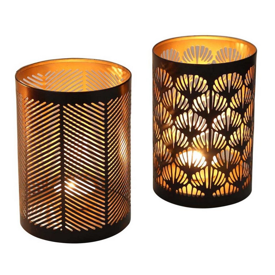 Casa Moro Teelichthalter Orientalisches Windlicht Lucca 2er Set Rund