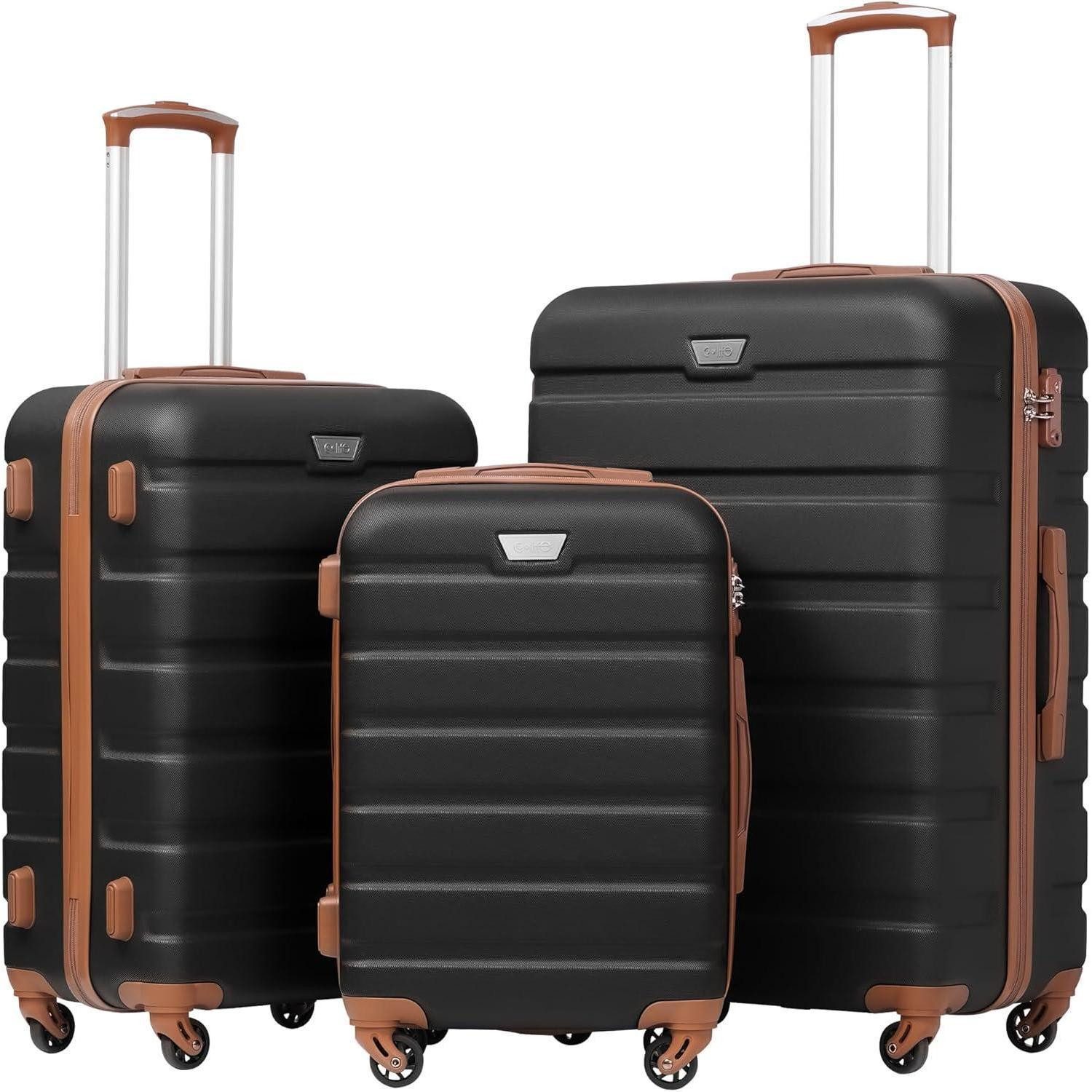 LuxusKollektion Trolleyset Koffer Trolley ABS Hartschale 4 Handgepäck ...
