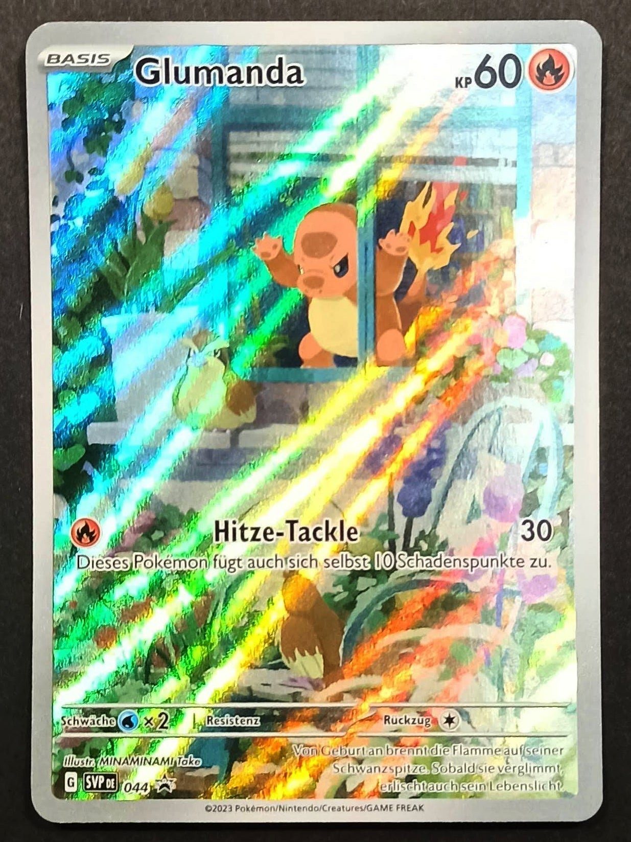 The Pokémon Company International Sammelkarte Pokemon Karte Glumanda FULL-ART SVP044 Black Star ...