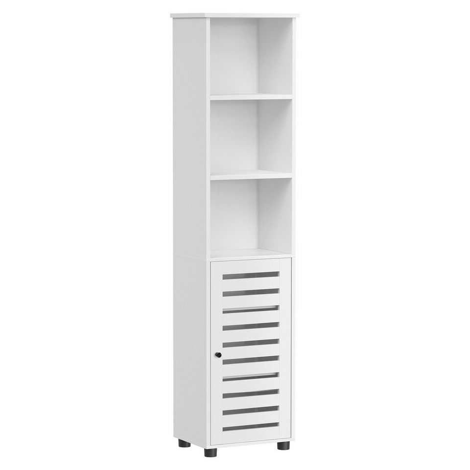 Vasagle Badkommode Badezimmerschrank Hochschrank Verstellbare Einlegeböden
