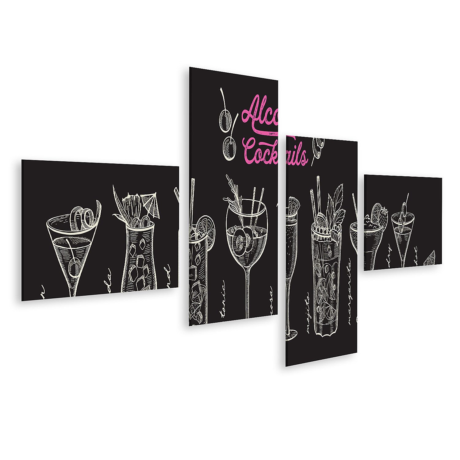 islandburner Leinwandbild Cocktail Vektor Hand Gezeichnet Alkohol Getränke Margarita M Bilder