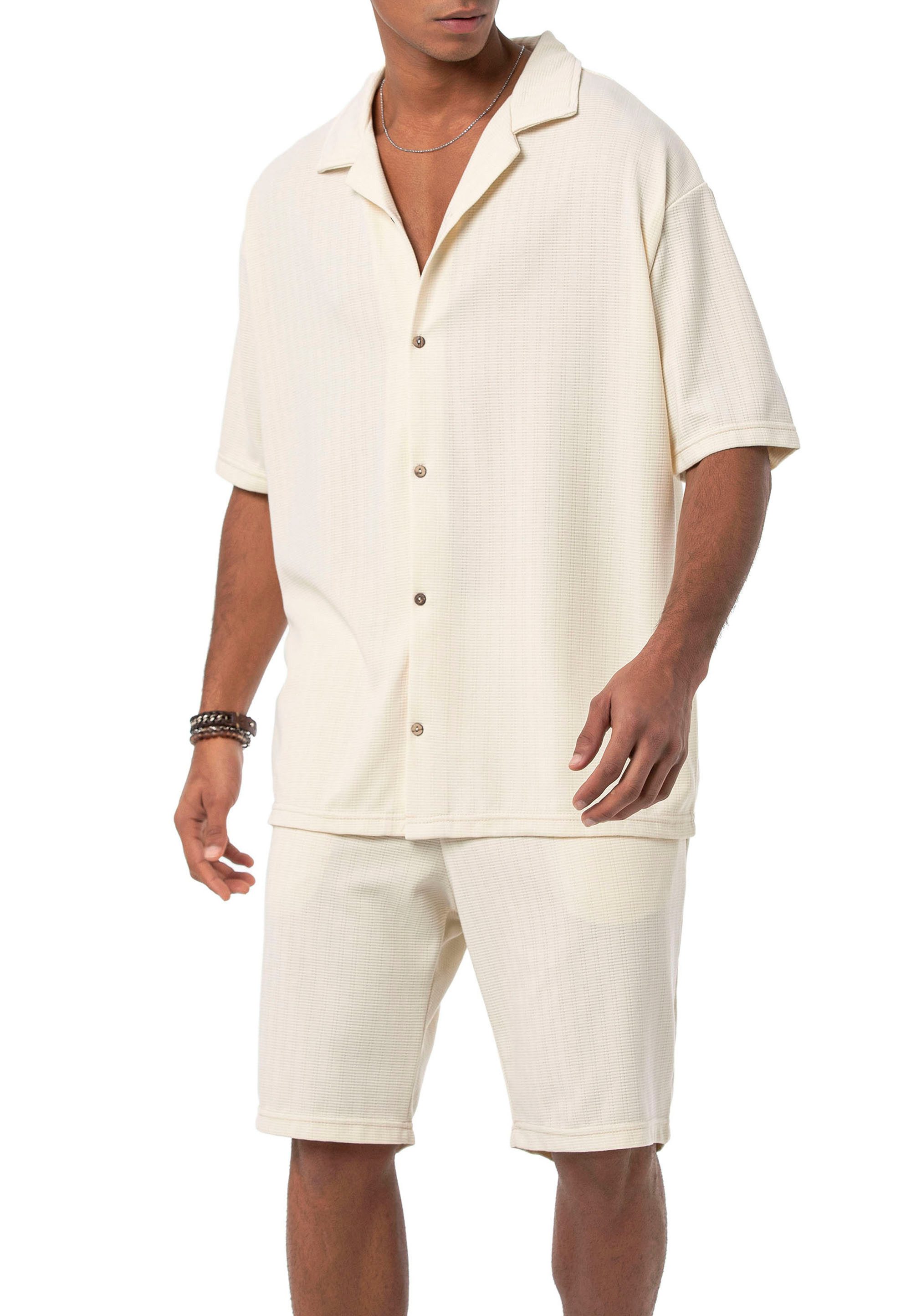 RedBridge Freizeitanzug Red Bridge Herren Kurzarm Hemd - Shorts Set (Set, 2-tlg., Shorts und ...